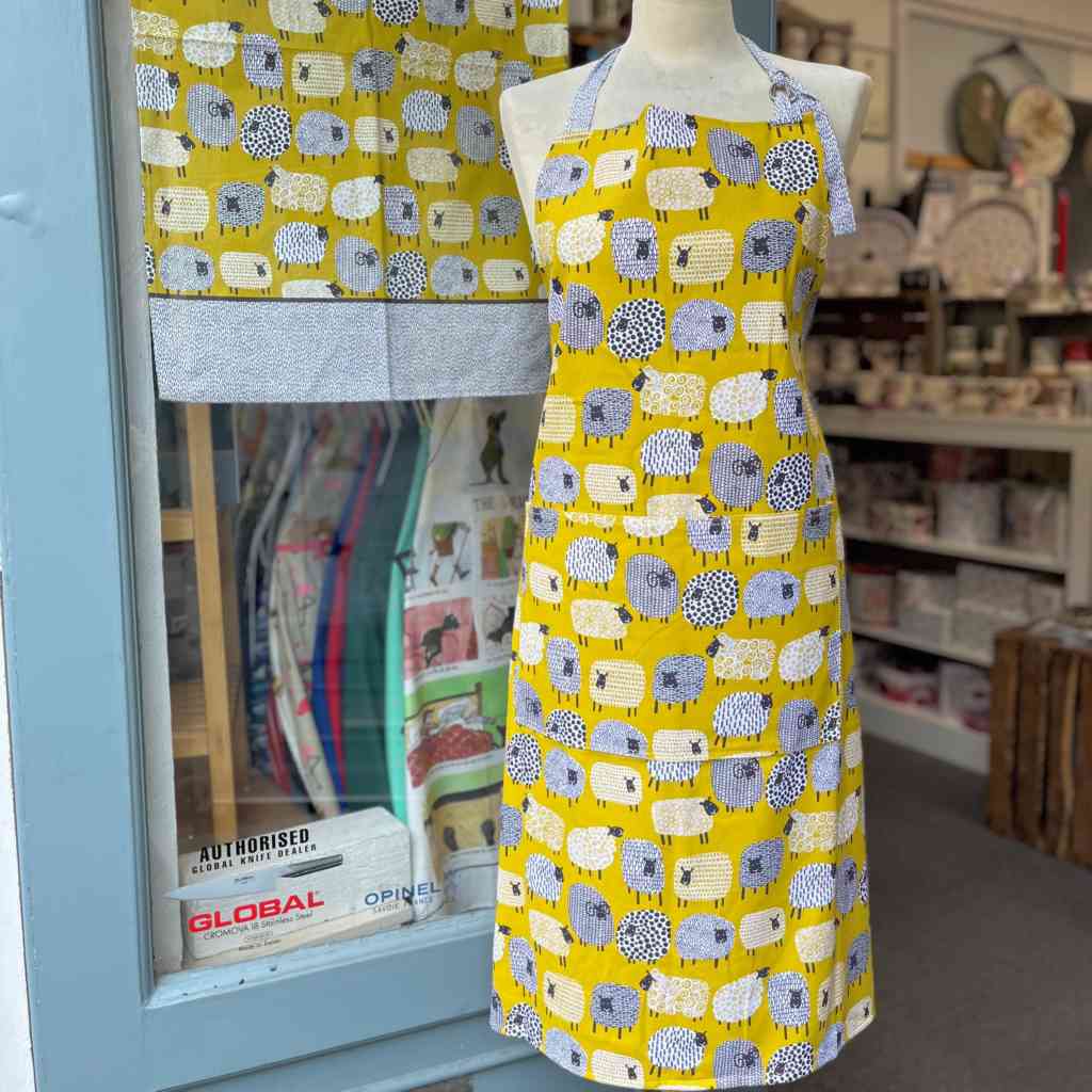 Dotty Sheep Cotton Apron - Cooking Kneads