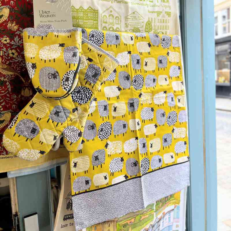 Dotty Sheep Cotton Tea Towel - Cooking Kneads