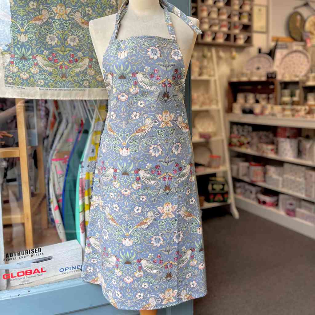 William Morris Oilcloth Aprons - Cooking Kneads