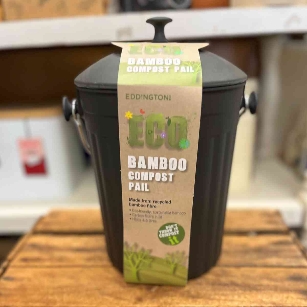 Eco Bamboo Fibre 4.5 Litre Compost Bin – 2 colours – Cooking Kneads