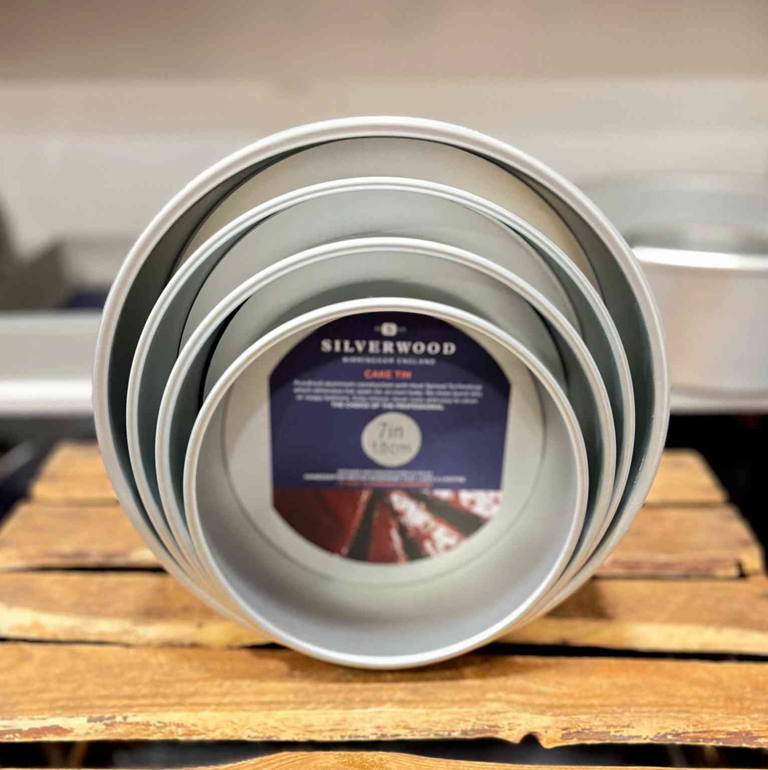 Silverwood Deep Round Cake Tin – Loose Base – 4 sizes – Cooking Kneads