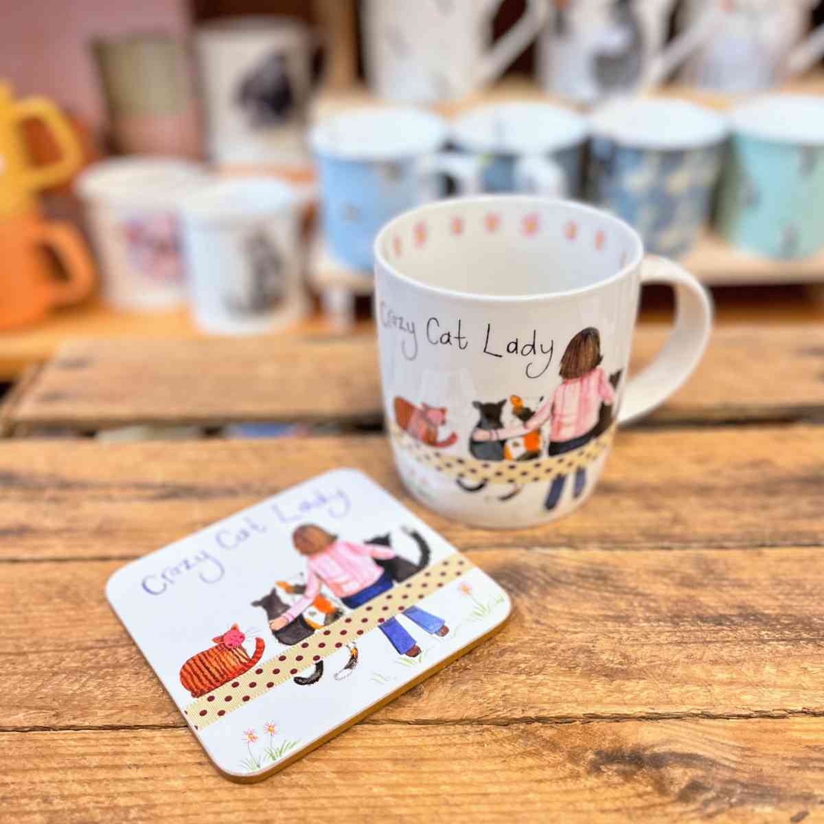 Crazy Cat Lady Mug & Coaster - Cooking Kneads
