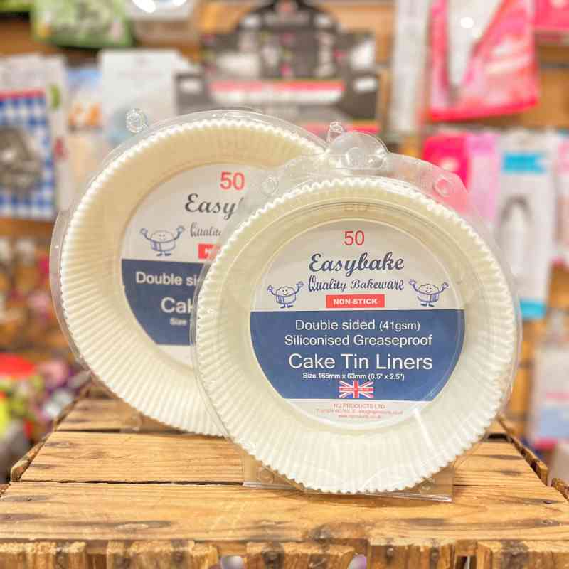 Easybake Non-Stick Siliconised Round Cake Tin Liners – Pack of 50 ...