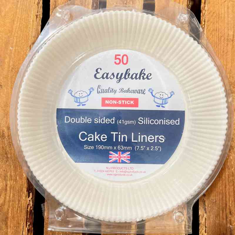 Easybake Non-Stick Siliconised Round Cake Tin Liners – Pack of 50 ...